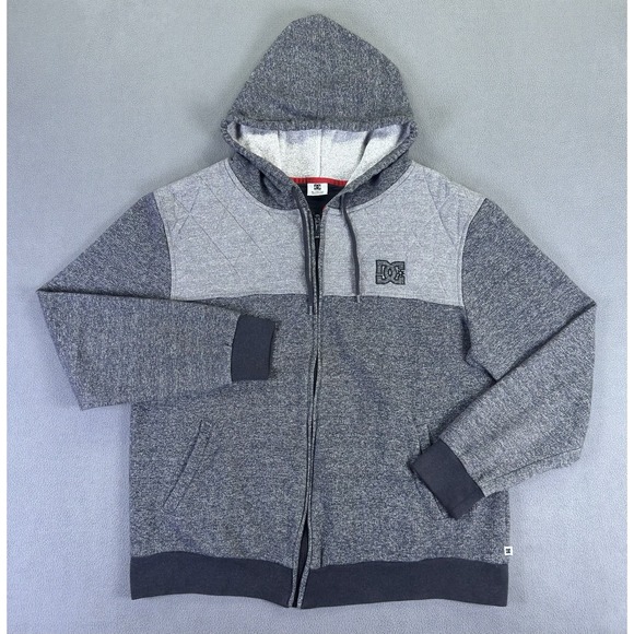DC | Shirts | Dc Shoes Jacket Hoodie Xl Grey Full Zip Skaterboarding ...